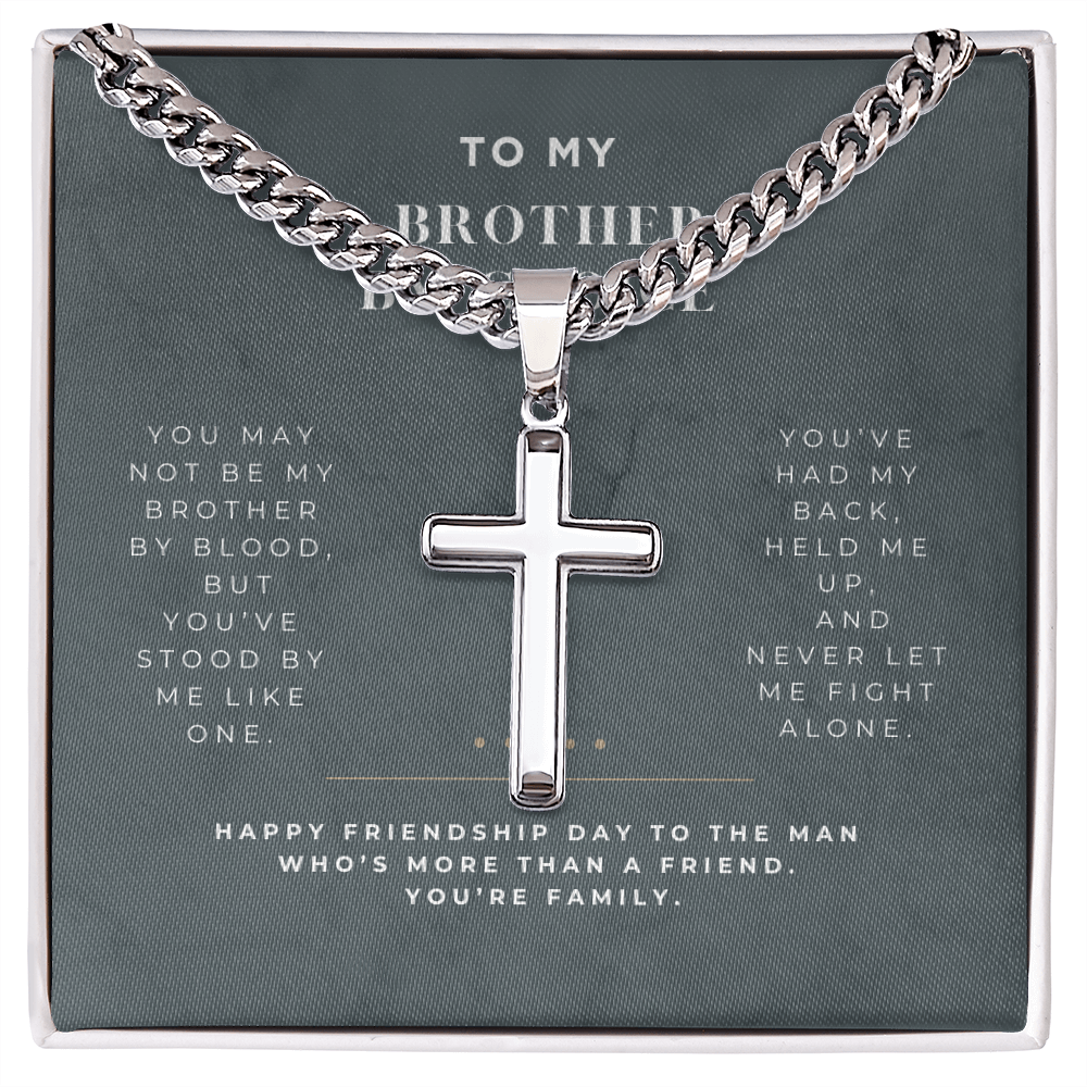 Friendship Day Cross Necklace for Male Friend – heartaccent.com